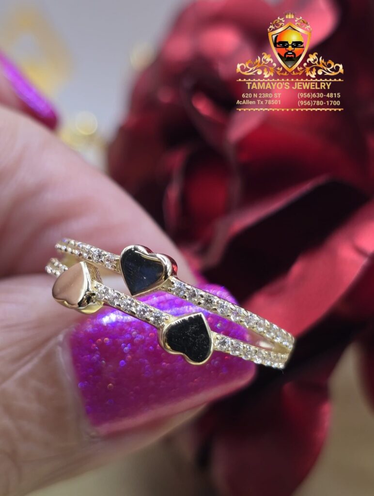 3 Heart Ring 10k #001 - Tamayo's Jewelry